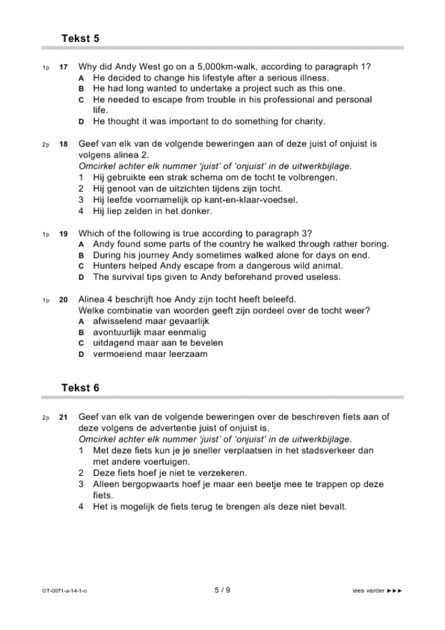 Opgaven examen Engels, 2014 - Eindexamens.NU - theorie examen maken ...