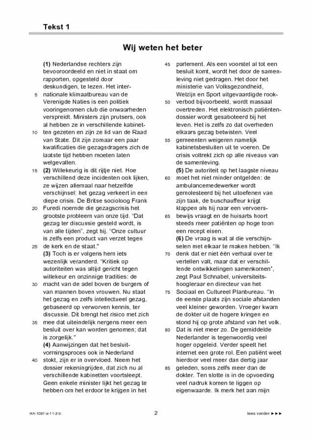 Nederlands eindexamens Hoger Algemeen Voortgezet Onderwijs (Bijlage) - Eindexamens.NU ...