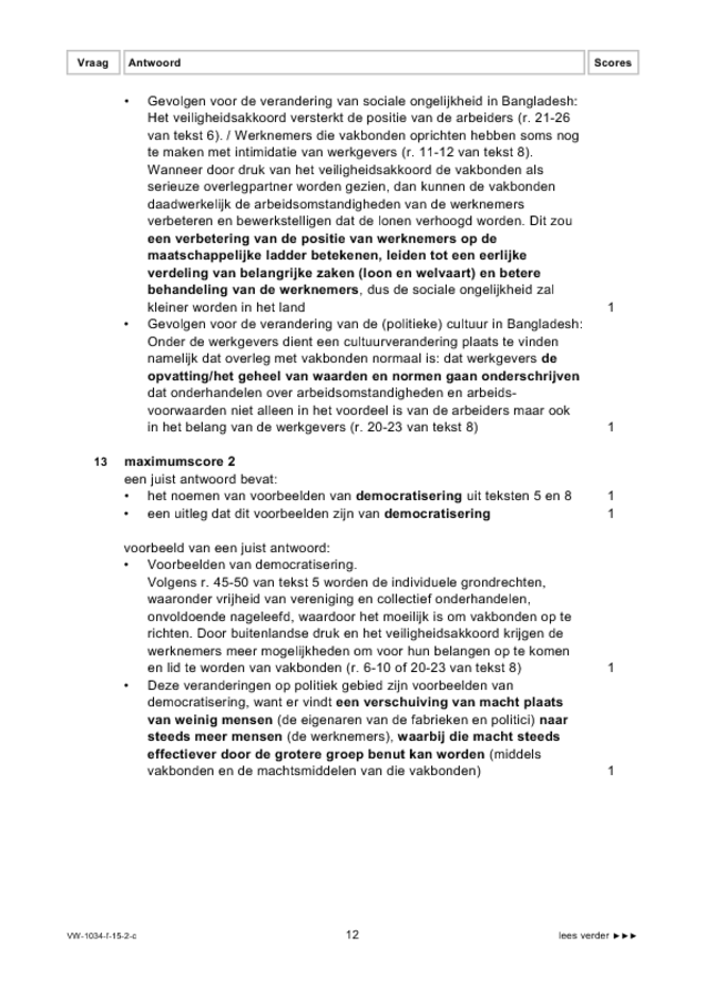Maatschappijwetenschappen eindexamen Voorbereidend Wetenschappelijk Onderwijs ...