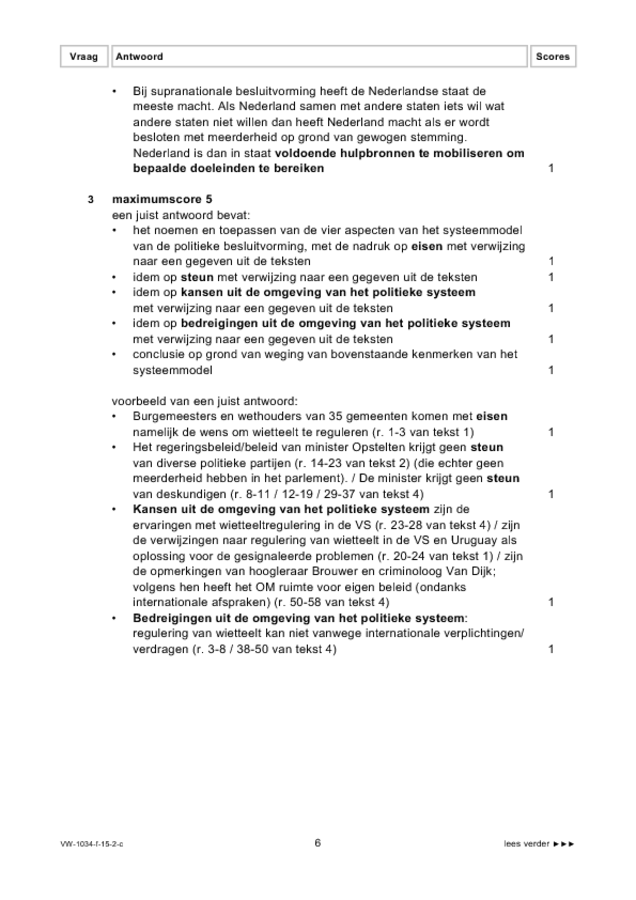 Maatschappijwetenschappen eindexamen Voorbereidend Wetenschappelijk Onderwijs ...